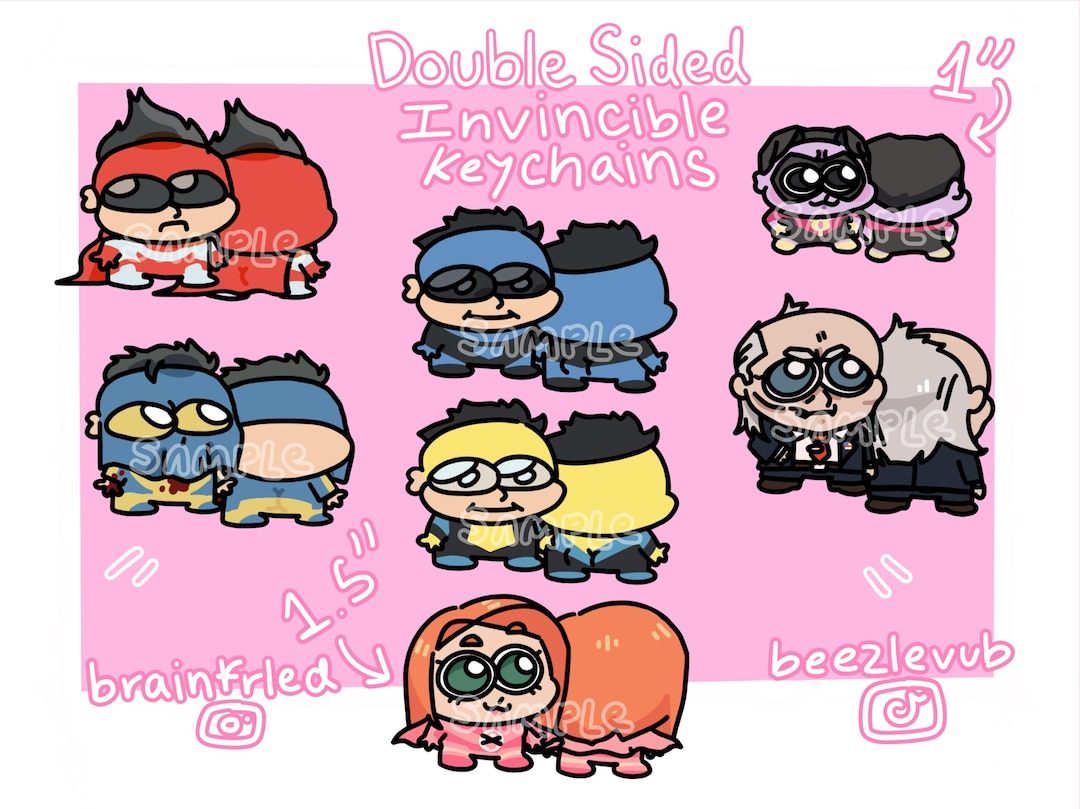 Double-sided Mini Invincible Keychains! - Etsy