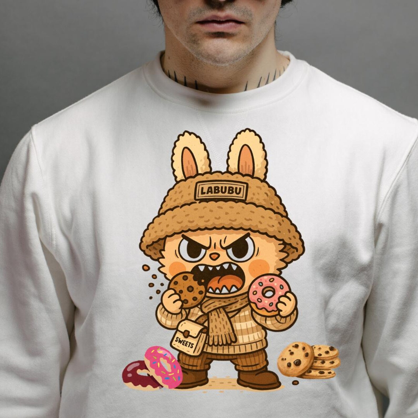 Labubu Png, Angry Labubu Png, Sweets Png, Funny Cartoon Png, Doll ...