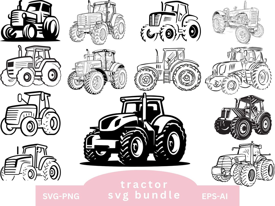 Tractor SVG Bundle,vintage Tractor SVG Bundle Cut Files Cricut,tractor ...