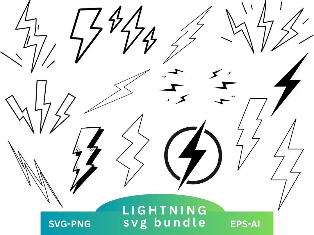 Lightning Bolt SVG Bundle,lightning SVG Bundle,thunder Svg,lightning ...