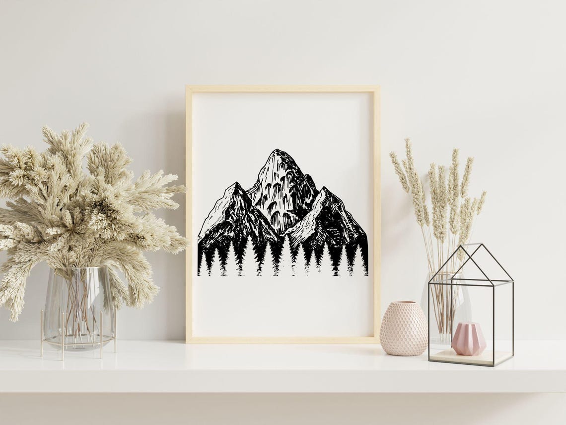 Mountains Svg Bundle,mountain Svg Hand Drawn,mountain Svg Hand Drawn ...
