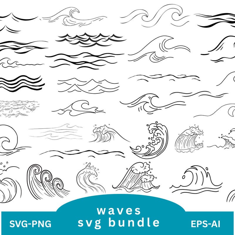 Wave Svg - Etsy