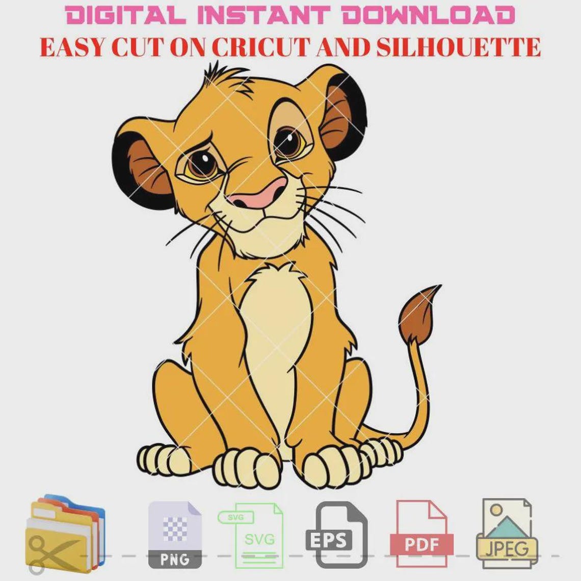 Simba Crown Svg, Lion King Svg, Hakuna Matata Svg, Kawaii Svg, Cricut ...