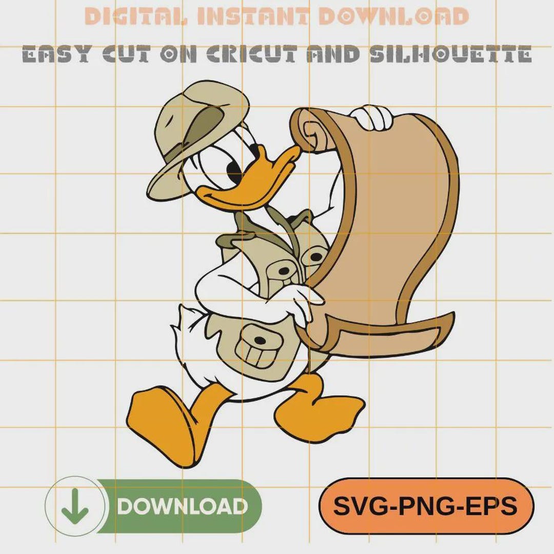Safari Donald Svg and Friends SVG Hunter Cosplay Cutting Files,cartoon ...