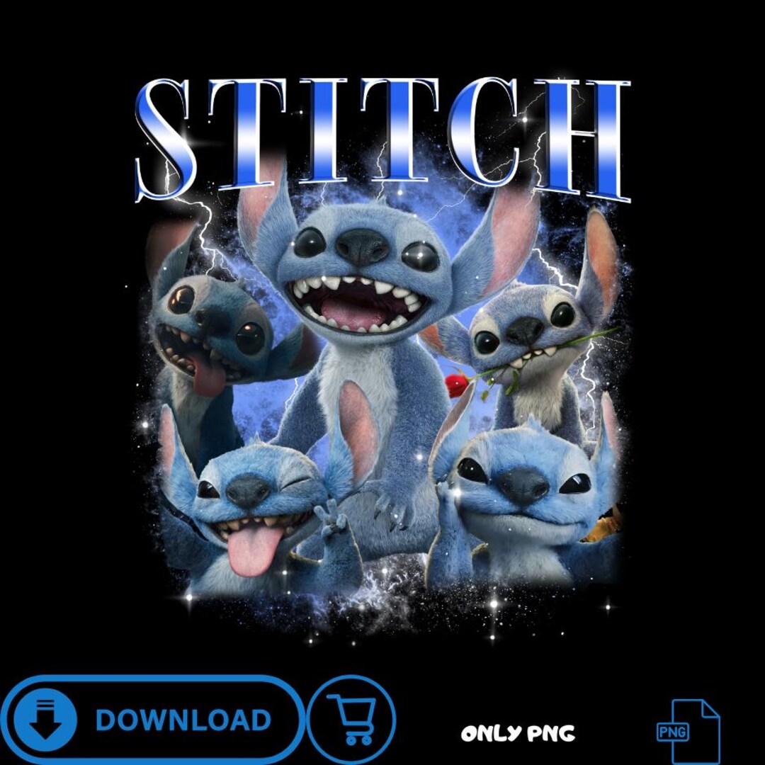 Stitch Squad PNG, Funny Cute Stitch Clipart Bundle, Digital Sublimation ...