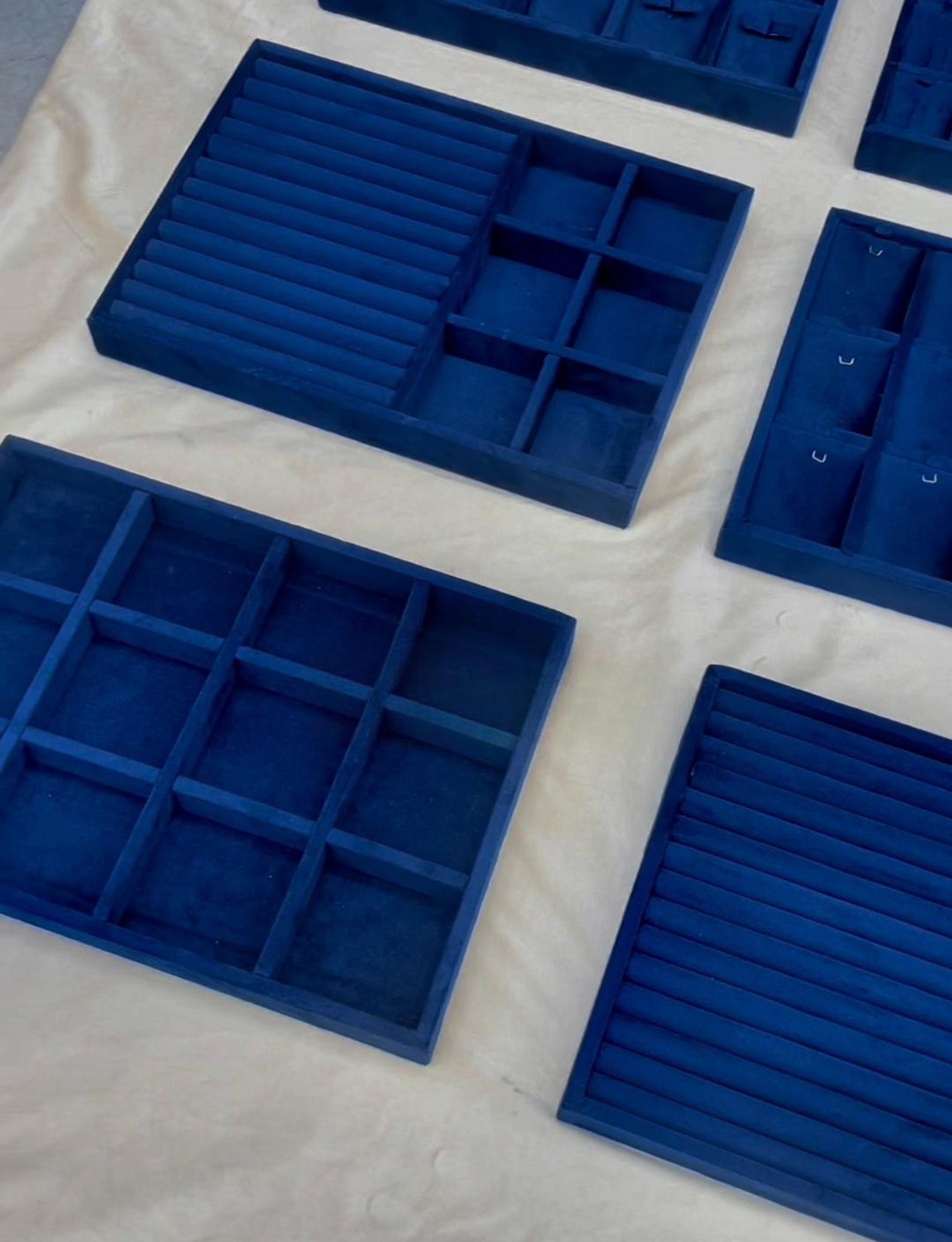 Luxury Velvet Jewelry Organizer, Tray Ring Earring Display, Insert ...