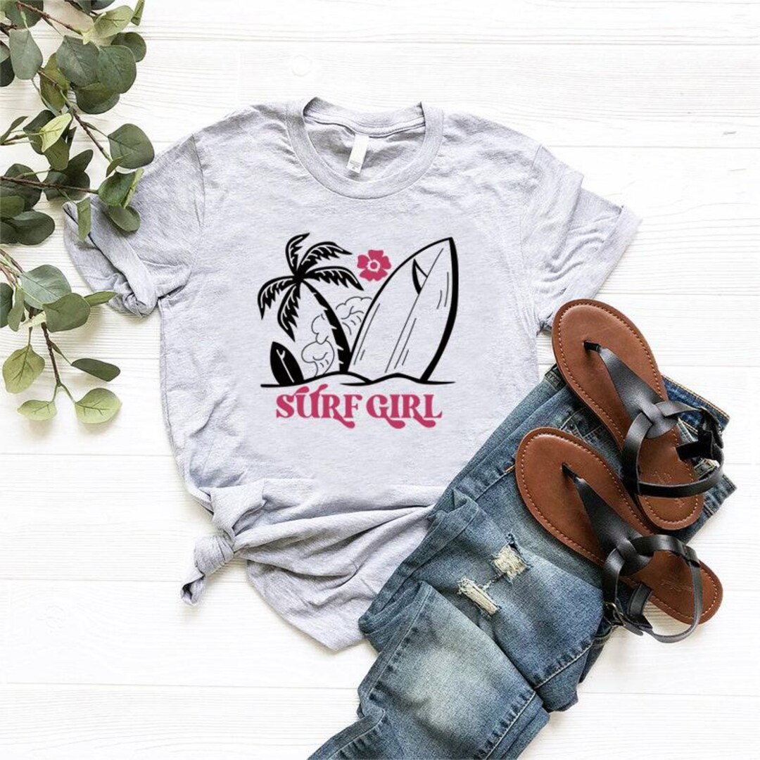 Surfing Girl Tshirt, Surfer Girl Shirt, Womens Surf Tshirt, Surfing ...
