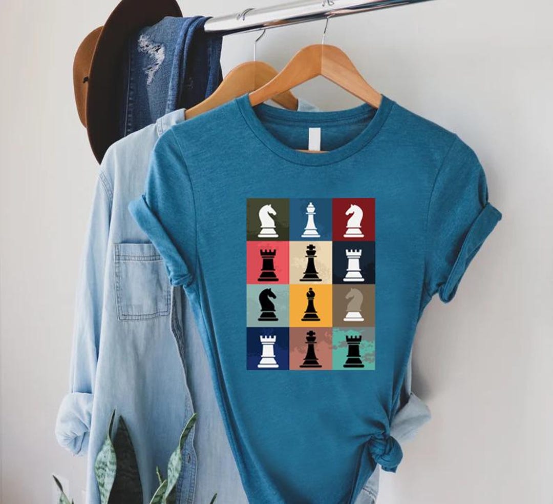 Retro Chess Pieces Shirt,chess Player Birthday Gift,chess Lover T-shirt ...