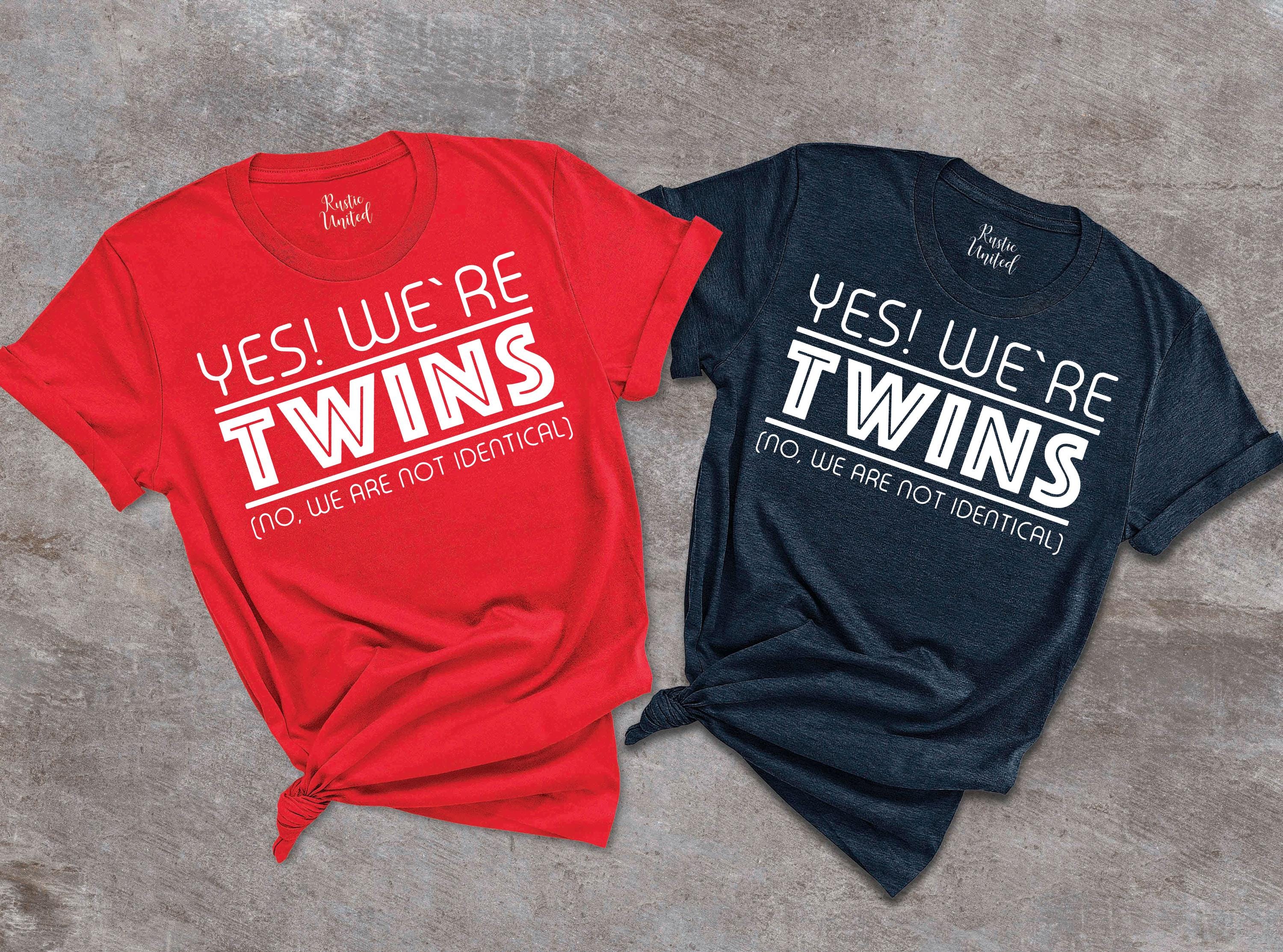 Yes We Are Twins Shirt,matching Twin Shirt,sibling Matching Tee,gift for Twins,birthday Shirt ...