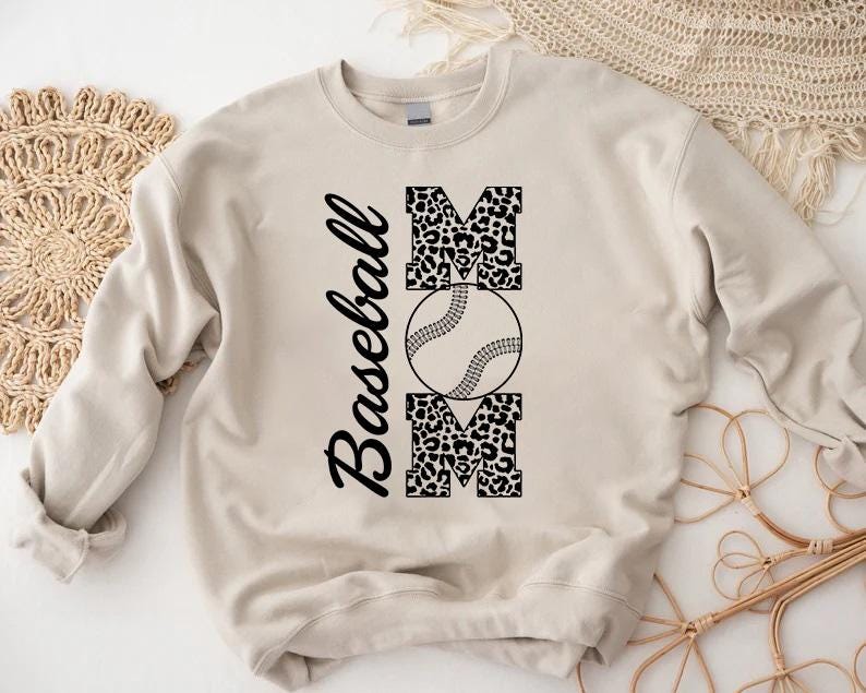 Baseball Mom Sweatshirt, Baseball Mama Sweater, Mom Gift for Baseball ...