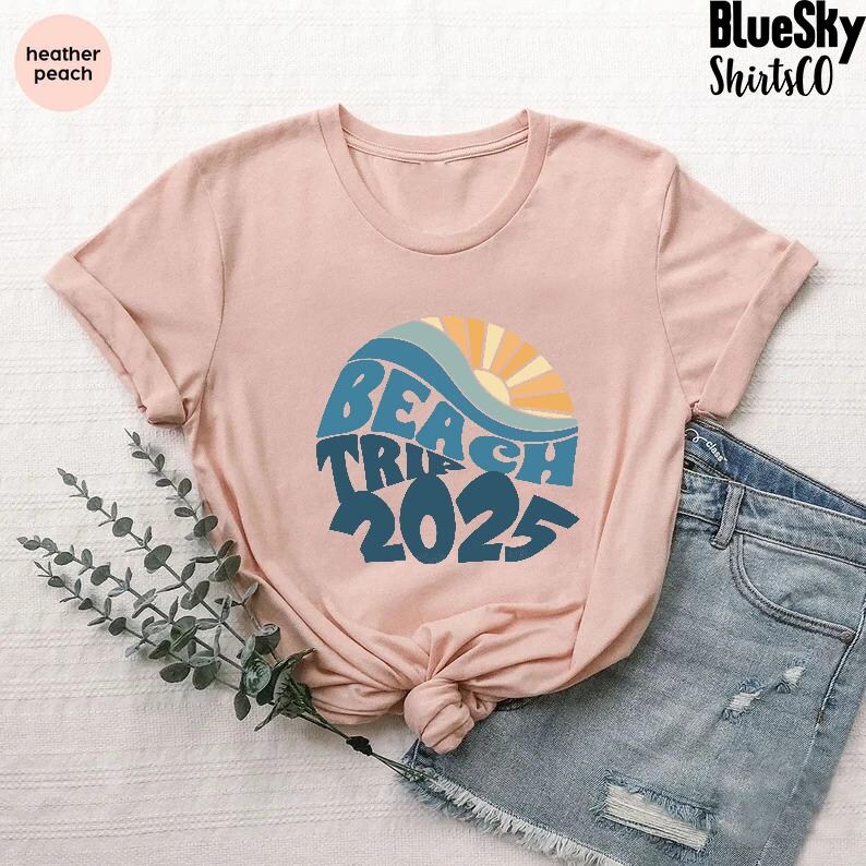 Beach Trip 2026 Tshirt, Beach Party Shirts, Retro Summer Trip Shirt ...