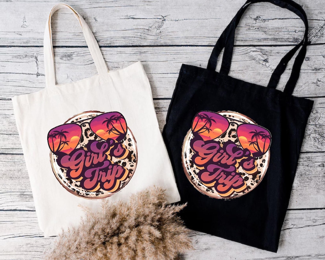 Girls Trip Tote Bags, Girls Weekend Summer Vacation Totes, Besties ...