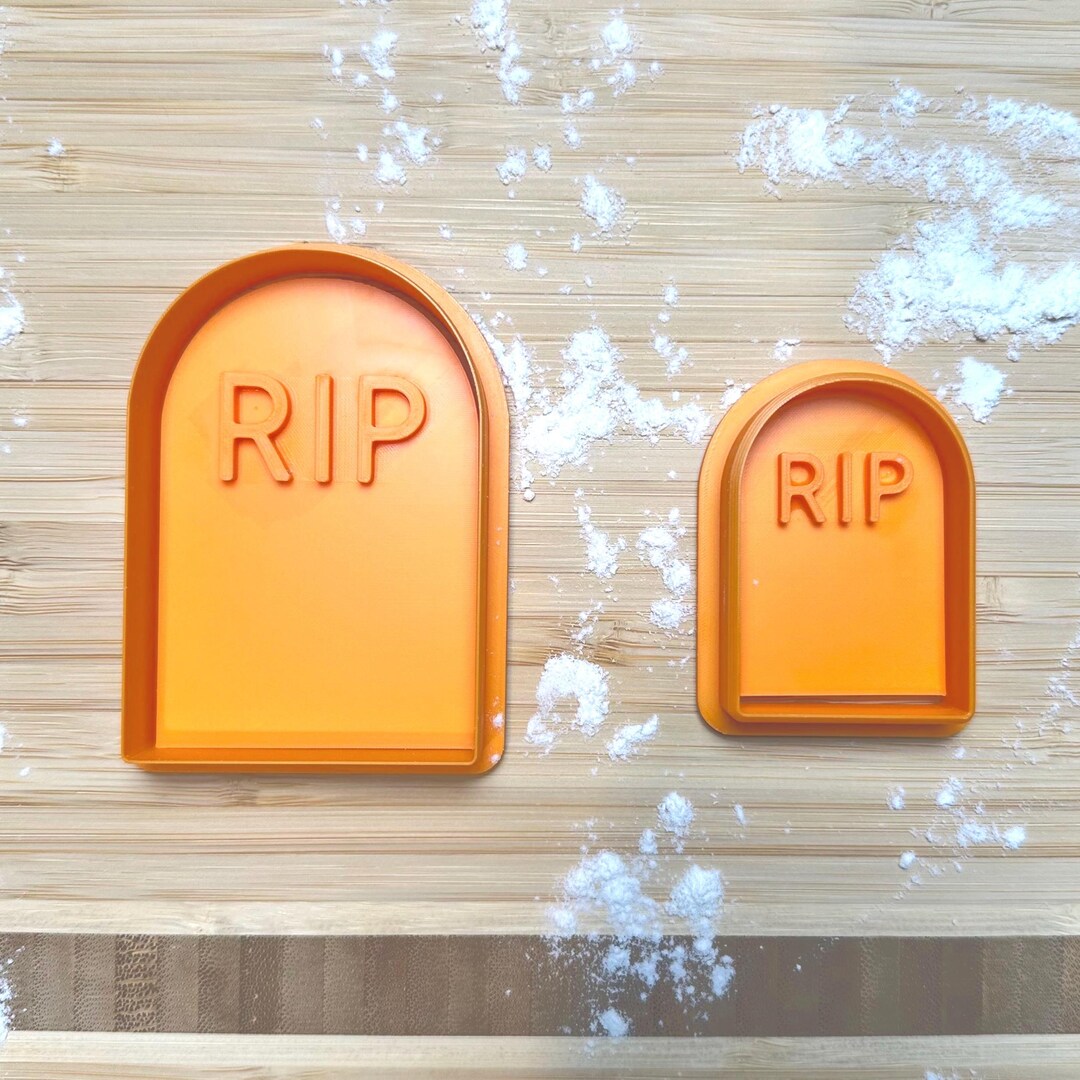 Halloween Headstone Cookie Cutters, Headstone Cookie Cutter With Stamp ...