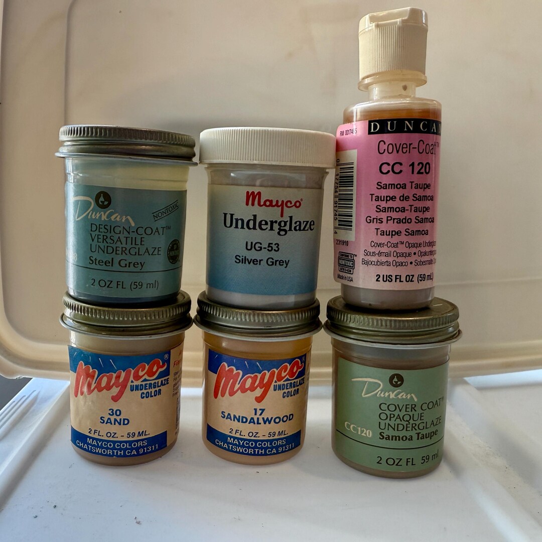 Vintage Underglazes Duncan Mayco Ceramic Rare Discontinued Steel Grey ...