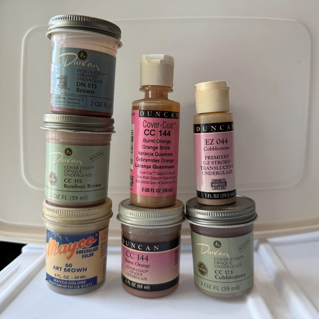 Vintage Underglazes Duncan Mayco Ceramic Rare Discontinued Art Brown ...