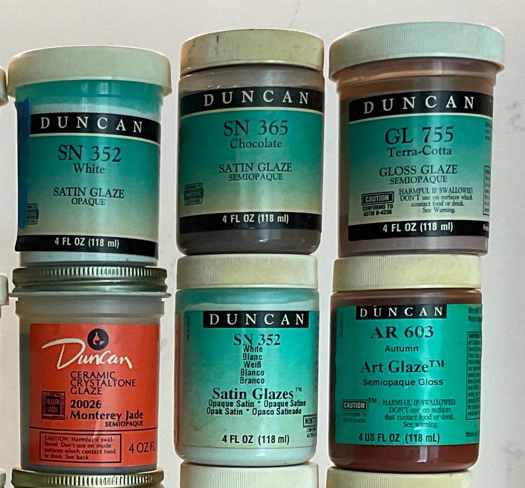 Duncan Ceramic Glaze 4 Fl Oz Cone 06 Rare Discontinued White Satin ...