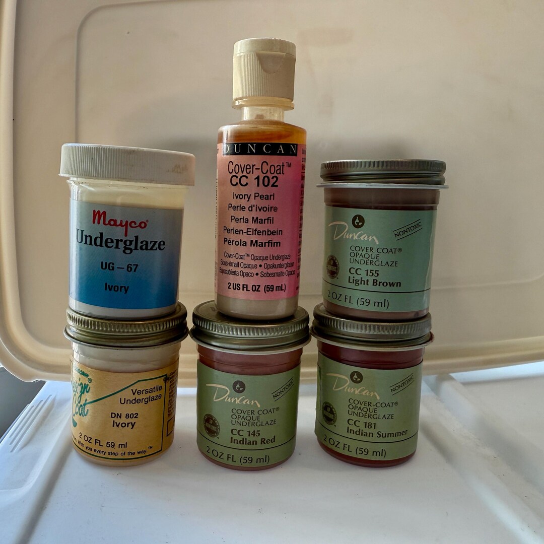 Vintage Underglazes Duncan Mayco Ceramic Rare Discontinued Ivory, Ivory ...