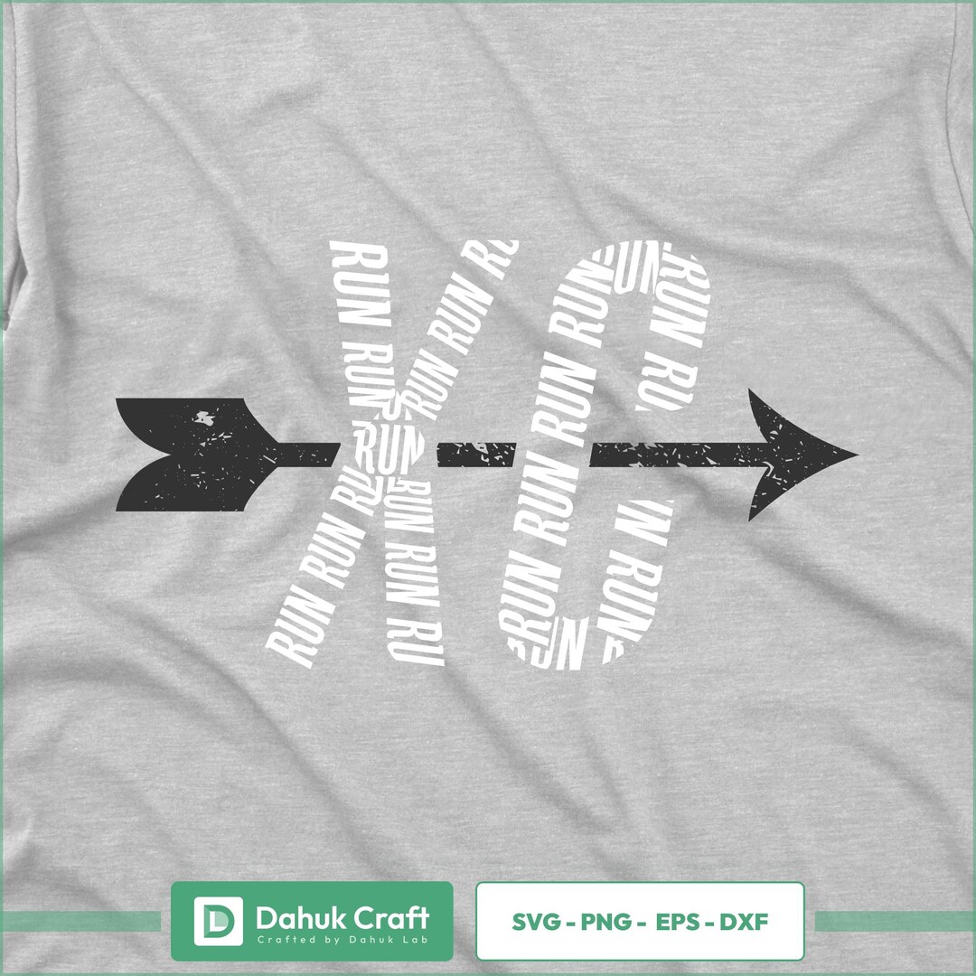 XC Run SVG – Distressed Arrow, Cross Country Cut File (digital Download ...