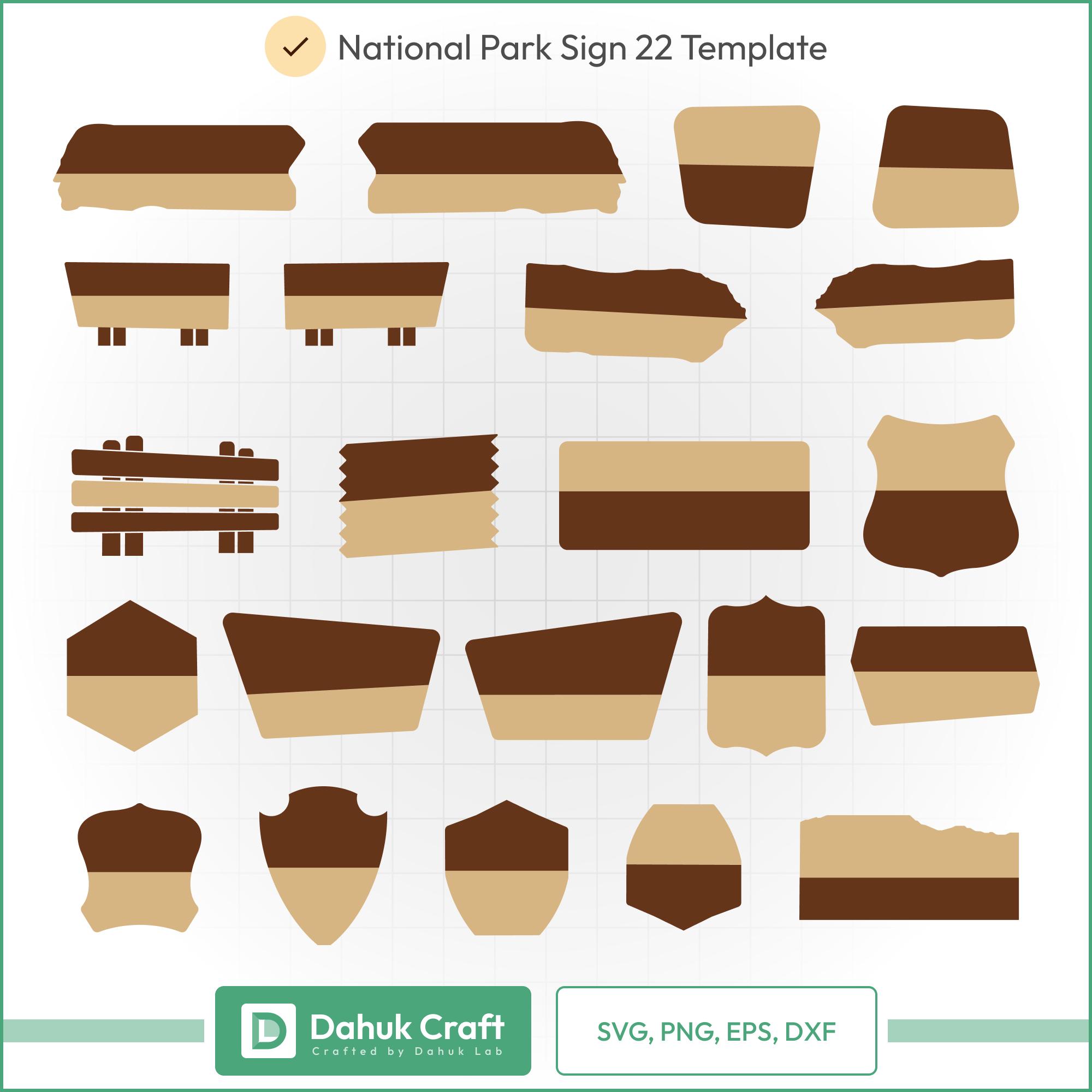 Customizable National Park Sign Blank Template SVG PNG EPS Dxf - Etsy