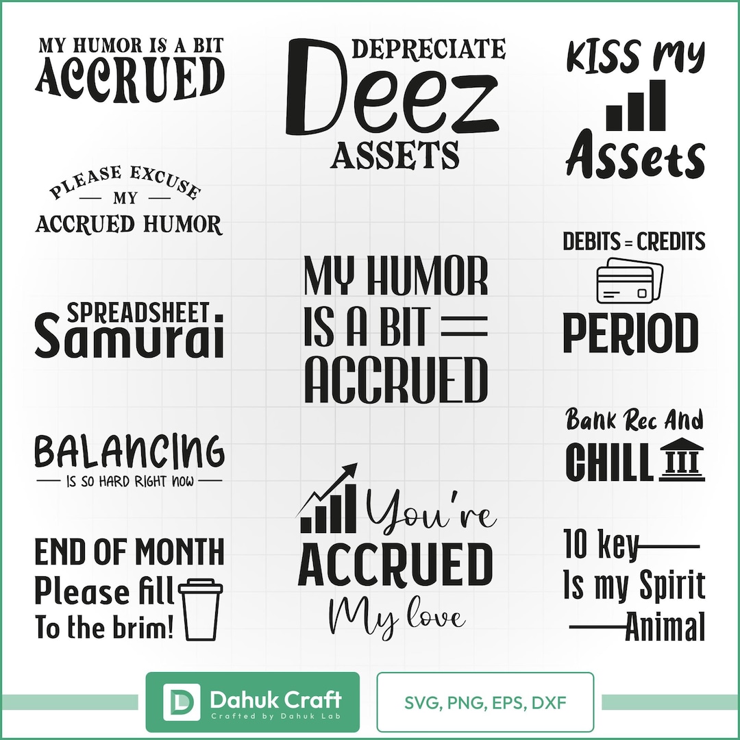 Accounting Humor SVG PNG Cut Files for Crafters Accountant Shirt ...