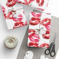 Lips Love White BG Gift Wrap Paper - Etsy