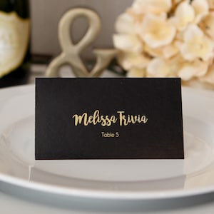 Script Food Icon Food Choice Indication Wedding Custom Place Cards ...