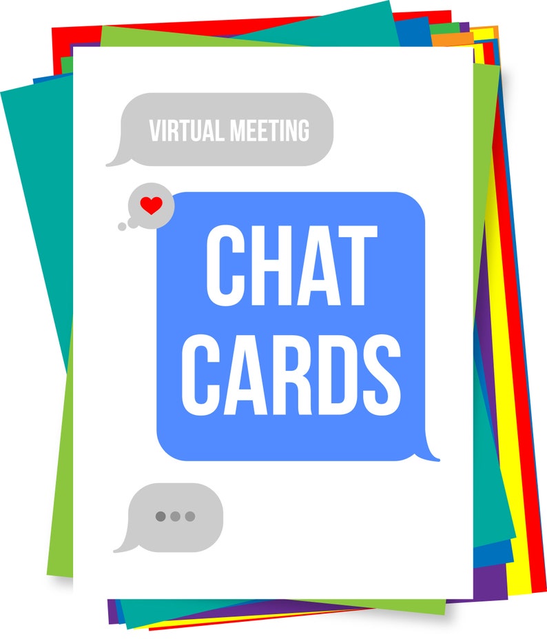 20 Piece Chat Cue Cards Cards for Zoom Conference Video - Etsy