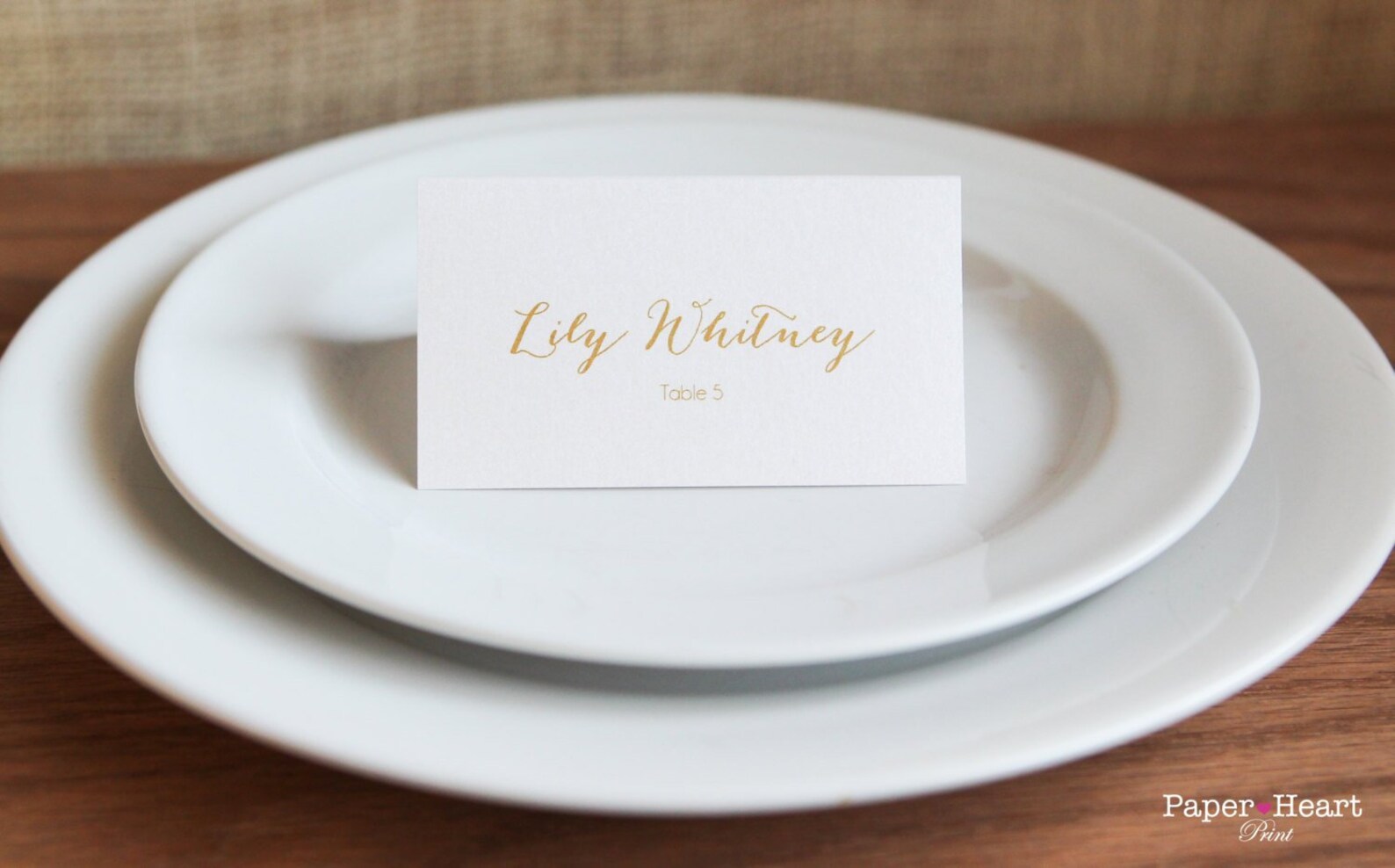 Script Font Wedding Custom Customize Place Cards Simple Elegant Names ...