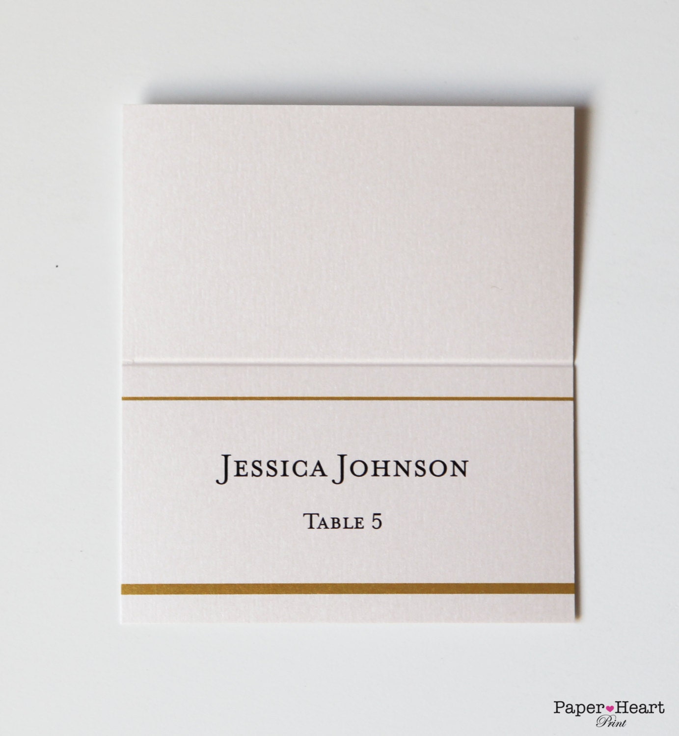 Wedding Custom Customize Gold Line Border Design Place Cards Simple ...