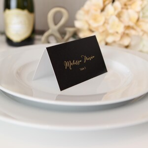 Script Food Icon Food Choice Indication Wedding Custom Place Cards ...