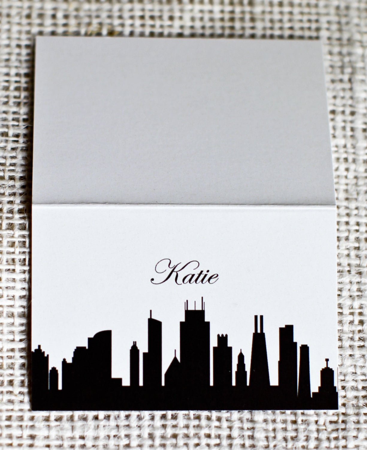 Chicago Place Cards Wedding Custom Customize Skyline Cityscape - Etsy