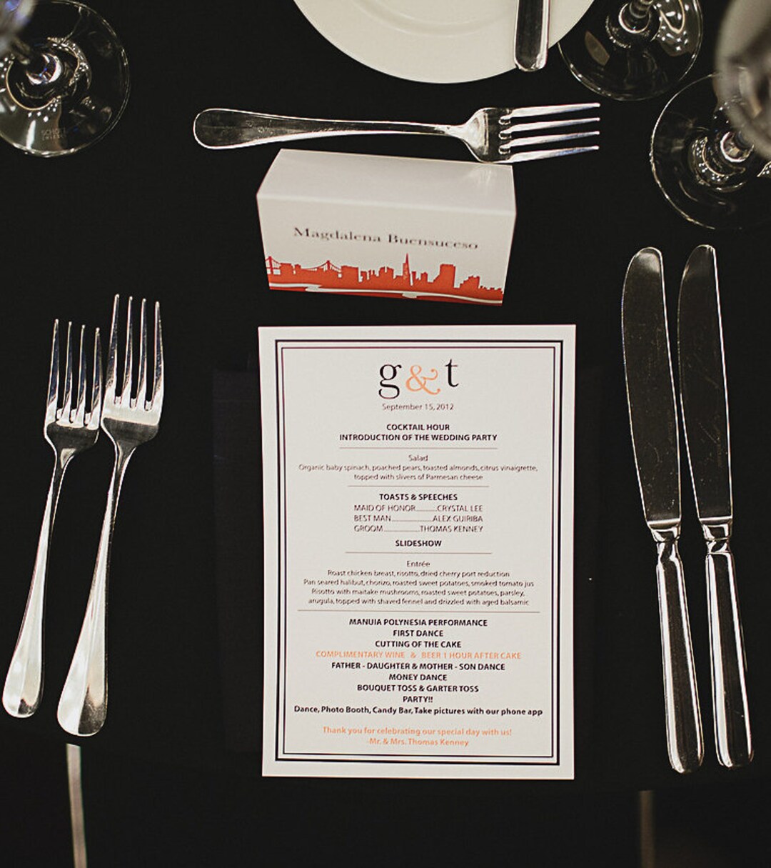 Menu Program for Reception Simple Elegant Border Custom Customize ...