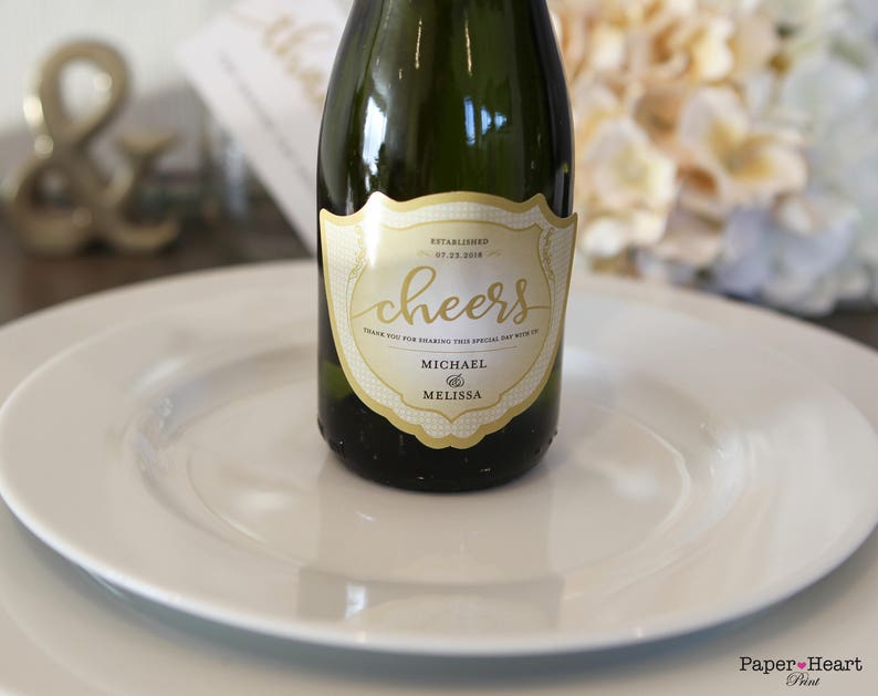 Mini Wine Champagne Sticker Labels Korbel Bride and Groom - Etsy
