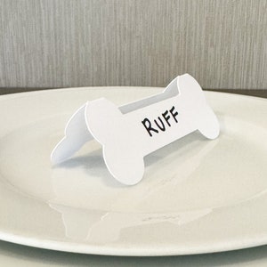 Bone Place Cards Pack, Blank Dog Bone Place Cards, Dog Party Place ...