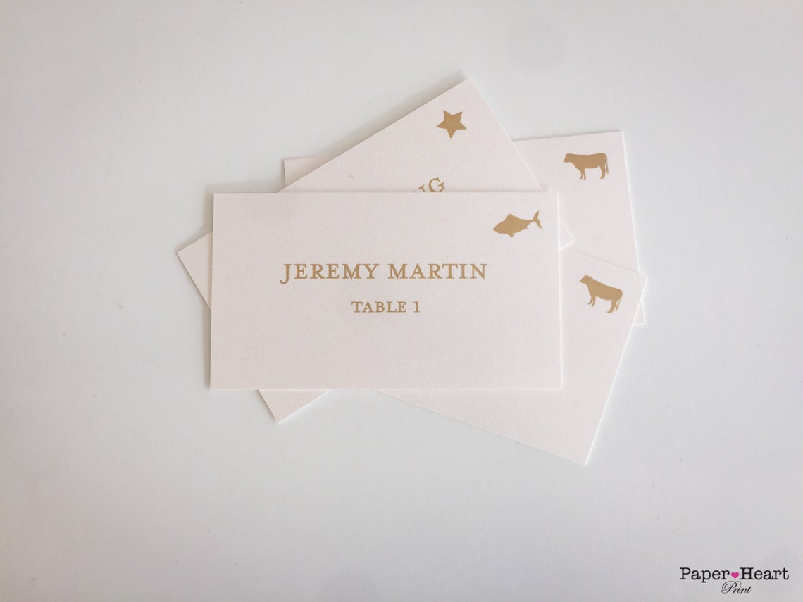 Script Food Icon Food Choice Indication Wedding Custom - Etsy