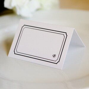 Wedding Custom Customize Place Cards Simple Border Elegant Names Guest ...