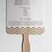 Ceremony Fans Wedding Gold Chevon Custom Customize on Pearl Card Stock ...