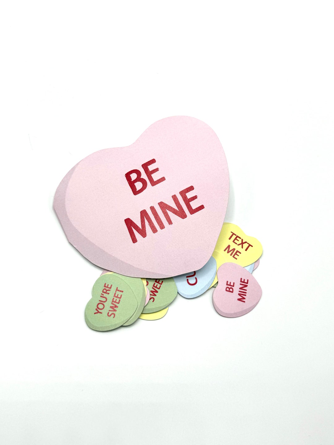 Valentine Candy Heart Card With Mini Hearts - Etsy