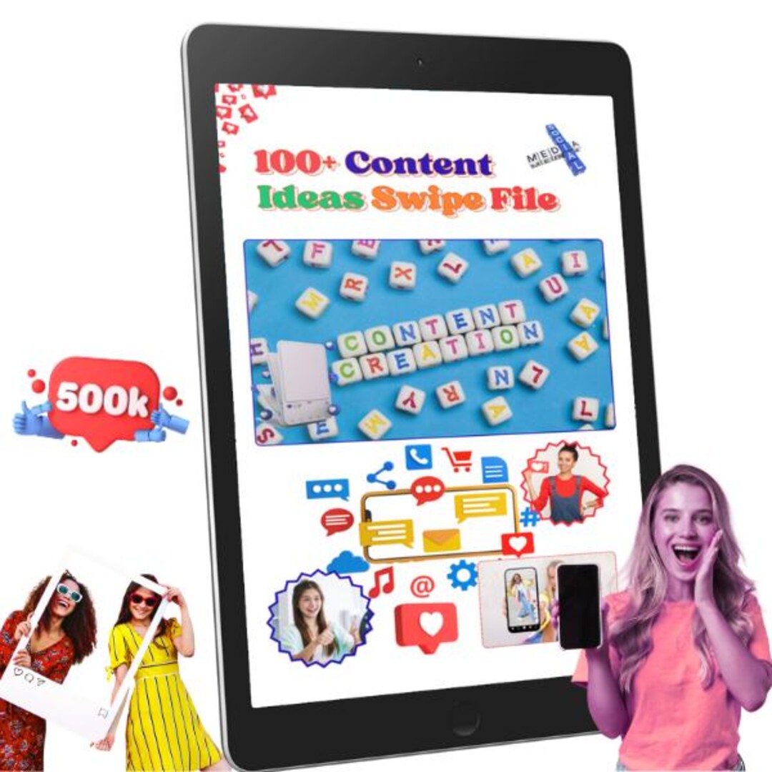 100+ Content Ideas Swipe File | Social Media, Reels, Posts & Marketing ...