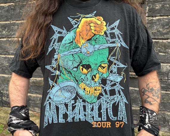 Vintage Metallica T Shirt, RARE Metallica Pushead 199… - Gem