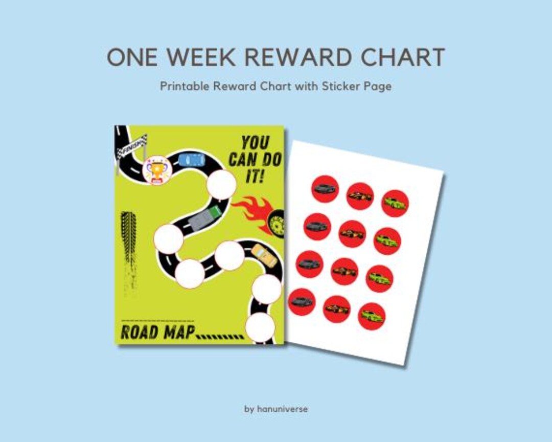 1 Week Reward Chart | for Kids - Etsy