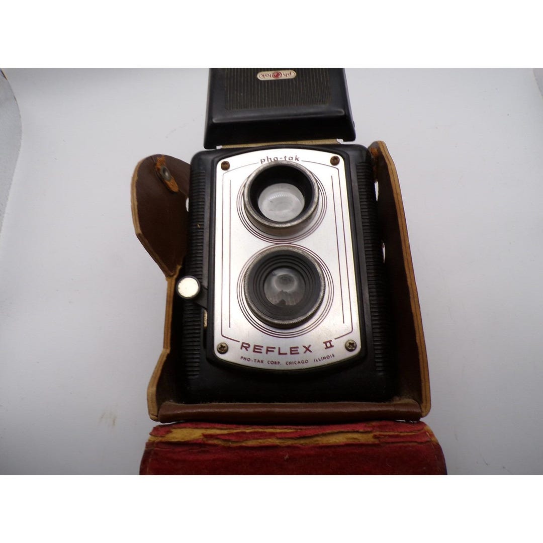 Vintage Pho-tak Reflex II Camera, TLR, Collectible, Camera Case ...