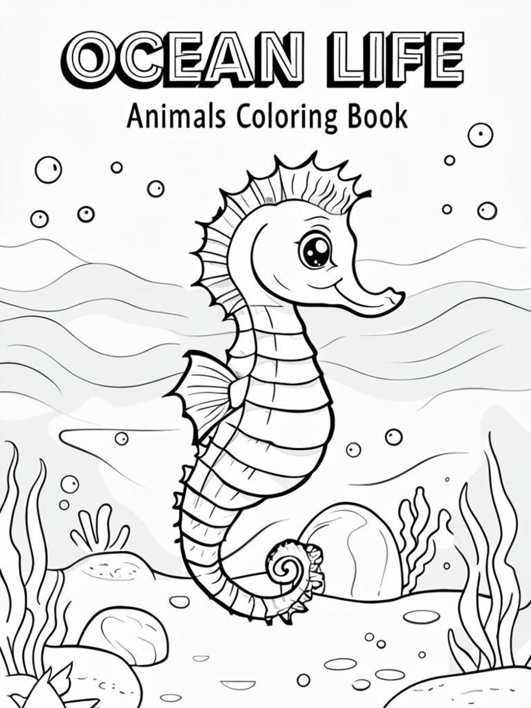 Ocean Animals Coloring Book - Etsy