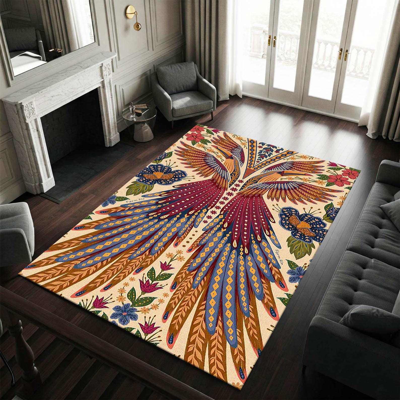 Phoenix Rug, Phoenix Bird Rug, Butterfly Rug Fantastic Rug, Firebird ...