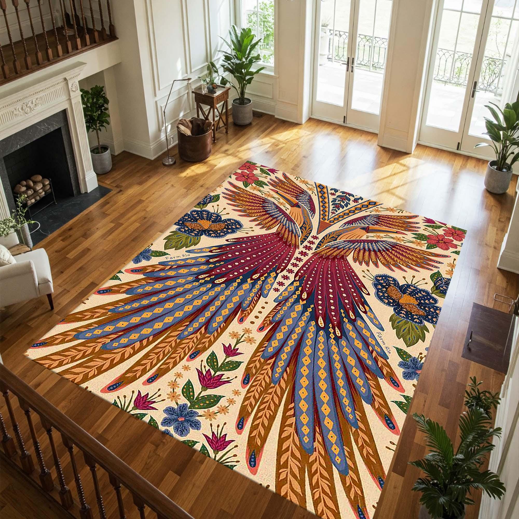 Phoenix Rug, Phoenix Bird Rug, Butterfly Rug Fantastic Rug, Firebird ...