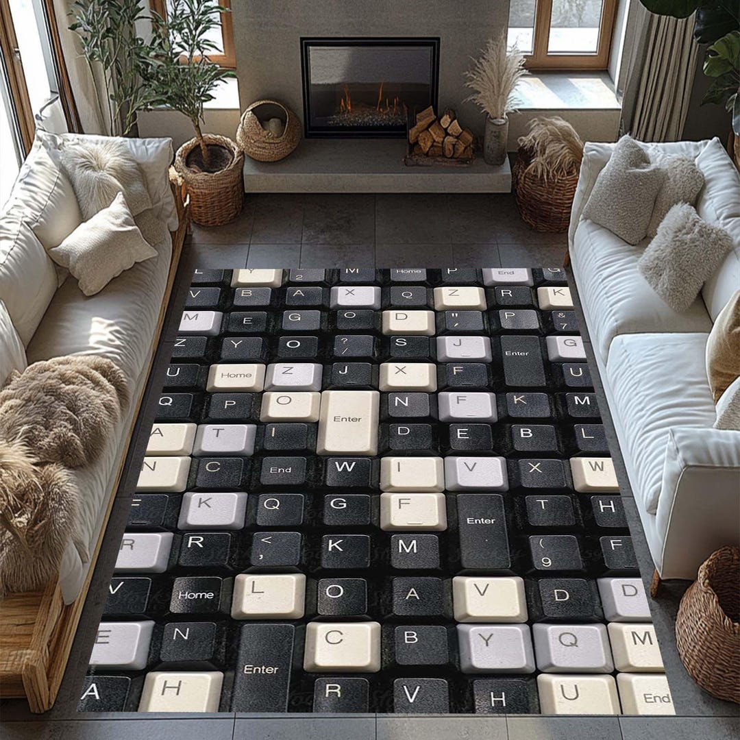 Keyboard Rug, Learn the Alphabet Nursery Rug |carpet With Letters ...