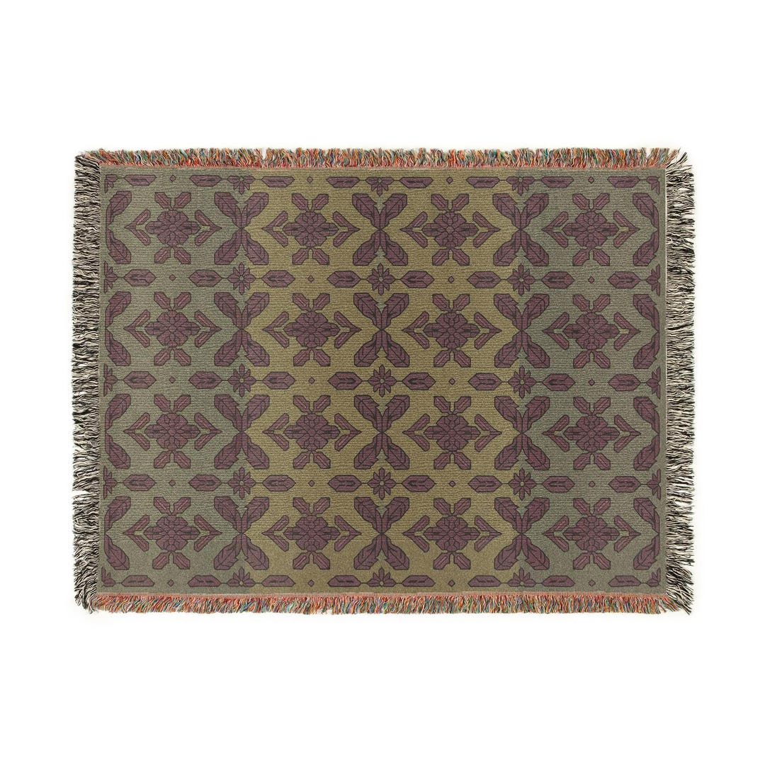 Cloister Fade - Medieval Woven Blanket, Gothic Pattern Tapestry ...
