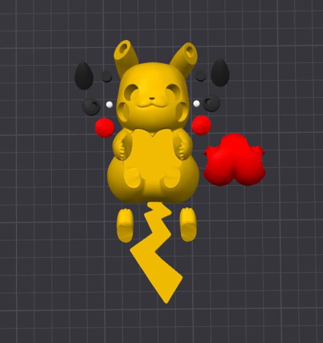 Pikachu STL Valentine Edition – Multipart Pokémon 3D Print Model – No ...