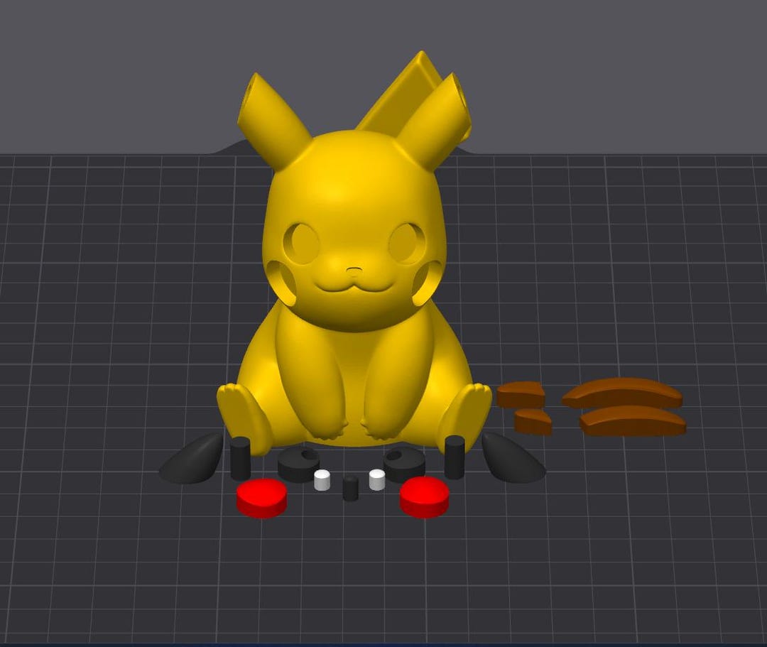 Pikachu STL - Limited Edition - Multipart Pokémon 3D Print Model - STL ...