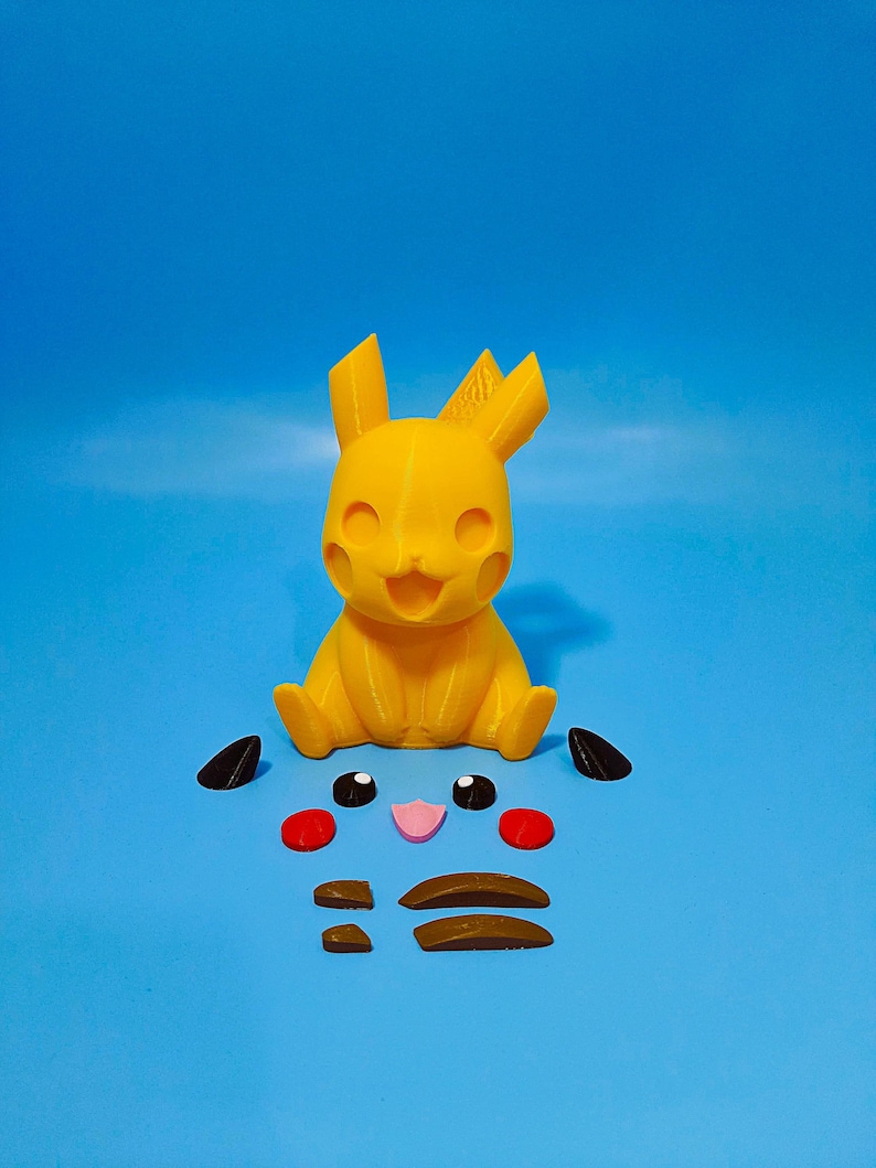 Pikachu STL - Multipart Pokémon 3D Print Model - STL & 3MF Files Design ...